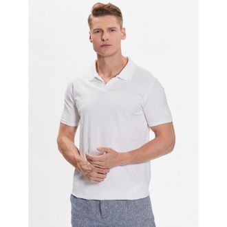 Lindbergh Lindbergh Poloshirt 30-404036 Wei&szlig; Slim Fit