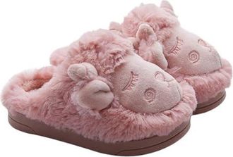 Supvox Pantoufles &Eacute;paisses en Coton pour Adulte Chaudes et Confortables Motif Mouton Dessin Anim&eacute; Taille 38-39 Pantoufles DHiver pour Maison pour LInt&eacute;rieur 