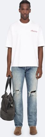 AllSaints Stanza Kurzarmshirt mit Rundhalsausschnitt in Optikwei&szlig;