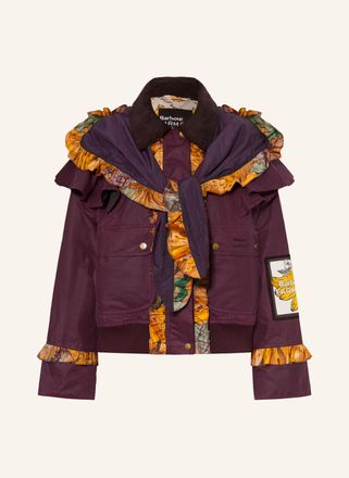 Barbour Blouson Serra Mit Abnehmbarer Kapuze Und R&uuml;schen rot