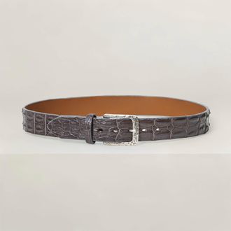 Reptiles House Outback - Gürtel aus Krokodilrückenleder 4 cm - Rauch, Nathan