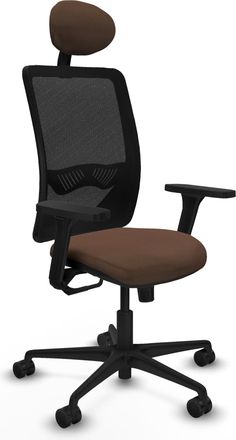 Piqueras y Crespo B&uuml;rostuhl Zulema mit 3D-Armen, h&ouml;henverstellbarer Lendenwirbelst&uuml;tze und festem Kopfteil, ausgestattet mit Sincro 3 Positionen und Schneideschaum, Sch