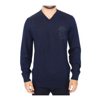 Ermanno Scervino Homme, Pulls, Bleu, Taille: M Pull ras du cou à col en V
