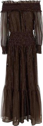 Self Portrait Maxi Robe - Marron