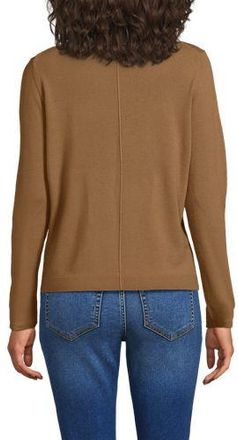 Lands End Merino-Pullover, Damen, Größe:44-46 regular, Beige, Wolle, by Lands End