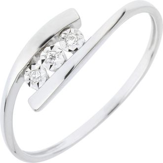 Edenly Ring Kostbarer Kokon - Trillusion - Weißgold - 18 Karat