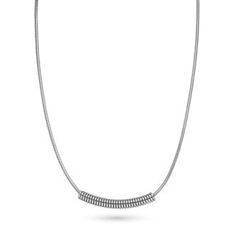 Liebeskind BERLIN Necklace - Halskette aus Edelstahl - Silber - Runde Schlangenkette verstellbar bis 45 cm - wasserfest & hautfreundlich