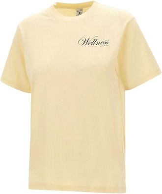 Sporty & Rich Femme, Tops, Jaune, Taille: 38 FR Avenue T-Shirt