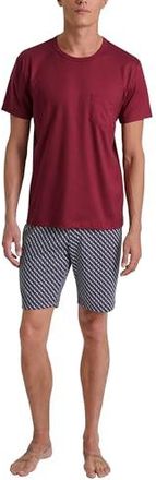 CALIDA Relax Imprint Pijama Corto Para Hombre, 100% algodón, fácil de cuidar, elástico y moldeable, de Punto sencillo
