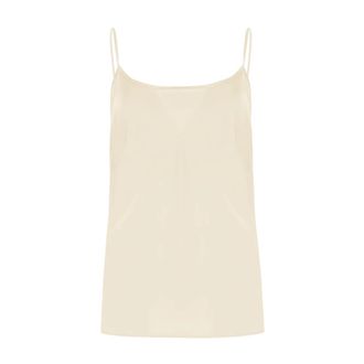 D.exterior Satin-V-Ausschnitt-Top - - Tops - Damen - Beige - M