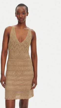 Twin-Set Strickkleid 251TT3198 Beige Slim Fit