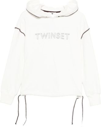 Twinset Damen, Sweatshirts & Hoodies, Weiß, LGröße