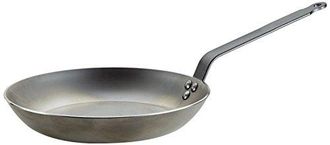 De Buyer De Buyer - Poêle à frire Coupe Lyonnaise en acier CARBONE PLUS - Diamètre 28 cm -, Gris