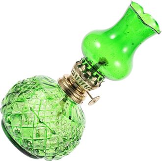 Lurrose Vintage Kerosinlampe aus Hochwertigem Glas Dekorative &Ouml;llampe mit Sicherer Flamme Kompakt und Standfest f&uuml;r Haushalt Tischdeko und Antike Wohnraumgest