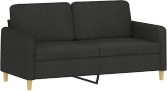 vidaXL 2-Sitzer-Sofa Schwarz 140 cm Stoff Vidaxl
