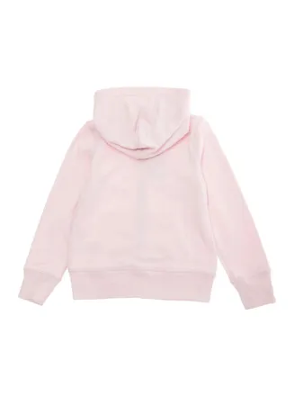 Polo Ralph Lauren Girls Pink Sweatshirt With Fixed Hood And Zip Closure Cotton Hoods & Sweatshirts