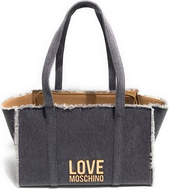 Love Moschino Damen Schultertasche, Denim Schultertasche, Denim