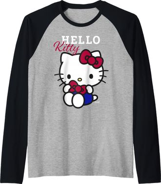 Hello Kitty College School Team, lustiger, s&uuml;&szlig;er Posenklassiker Raglan