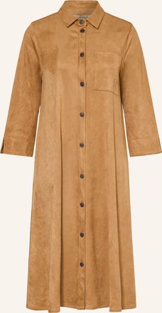 Smith & Soul Hemdblusenkleid In Lederoptik Mit 3/4-Arm braun