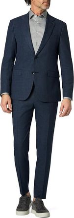 Strellson Herren Anzug blau meliert Slim Fit
