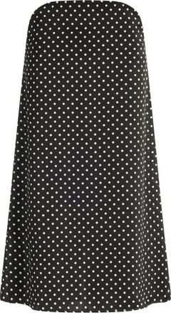 Jean Paul Gaultier Femme, Jupes, Noir, Taille: 40 FR Cutout Polka-Dot Silk Midi Skirt