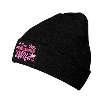 Generic &Eacute;pais Bonnet Tricot&eacute;, Jaime ma Femme Formidable, Chaud Beanie Hiver, Tricoter Chapeau pour Sports, Adultes, Cyclisme