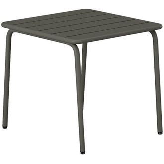 Vente-Unique Table dappoint de jardin en m&eacute;tal carr&eacute;e - Gris anthracite - MIRMANDE de MYLIA