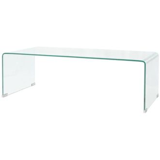 vidaXL Couchtisch Hartglas 98x45x30 cm Transparent vidaXL