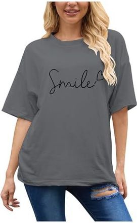 Generic T-shirt d&eacute;t&eacute; pour femme, t-shirt &agrave; manches courtes, t-shirt basique, haut de sport, t-shirt de baseball pour femme, adolescente, fille, haut basique, 