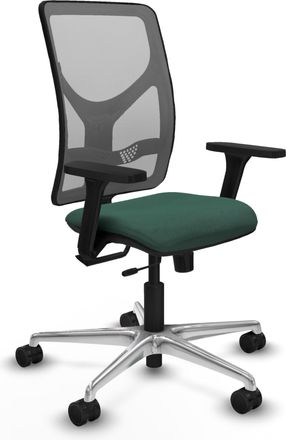 Piqueras y Crespo B&uuml;rostuhl, gr&uuml;n, mit 3D-Armlehnen, h&ouml;henverstellbare Lendenwirbelst&uuml;tze, ausgestattet mit Syncro/Traslack und Schneideschaum, mit Rollen von 65 mm, Ny