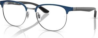 Ray-Ban Rb8422 Optics Blau Mit Gunmetal Fassung Klar Glas Polarisiert 54-19