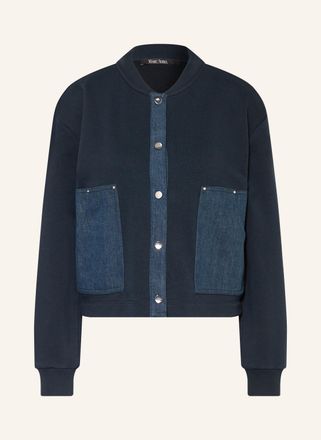 Marc Aurel Marc Aurel Sweatjacke Im Materialmix blau