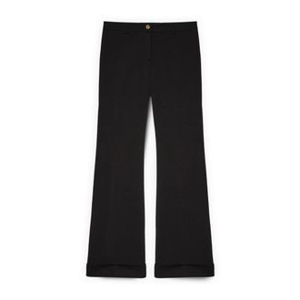 Fiorella Rubino Flare-Hose aus Stretch-Gewebe - - Trousers - Damen - Schwarzk - XL