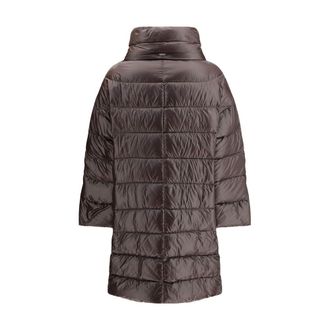Herno Womens Brown Polyester Full-Length Jacket Clothing