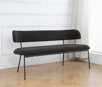 Studio Copenhagen home24 Sitzbank Thyna 160 x 76 x 57cm Schwarz/Schwarz