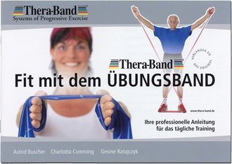 Theraband Thera-Band original &Uuml;bungsband + &Uuml;bungsbuch gratis (blau (extra stark))