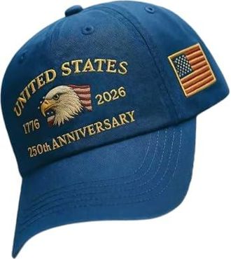 Generic Chapeau comm&eacute;moratif pour 250e anniversaire des &Eacute;tats-Unis - Casquette comm&eacute;morative r&eacute;glable du Corps des Marines, design patriotique | Accessoires p