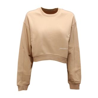 Hinnominate Hinnominate, Femme, Sweatshirts et sweats &agrave; capuche, Beige, Taille: 40 FR Felpa WO Cropped SweaT-shirt