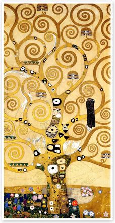 Posterlounge Der Lebensbaum (Mittelteil) Poster von Gustav Klimt 80 x 160 cm Gelb Wandbilder Wanddeko