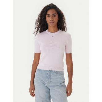 Tommy Jeans T-Shirt Essential DW0DW19336 Rosa Regular Fit