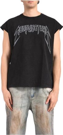 Acupuncture Acupuncture, Homme, Tops, Noir, Taille: L D&eacute;bardeur