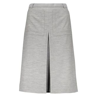 Burberry Rock mit Kontrastn&auml;hten in Midi-L&auml;nge - - Skirts - Damen - Grau - 2XS