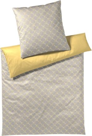 Joop Mako-Satin-Bettw&auml;sche-Garnitur 4083 Cornflower Double Farbe Desert Sun Gr&ouml;&szlig;e 155x220cm+40x80