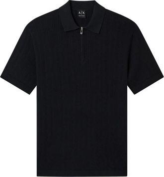 A|X Armani Exchange Homme, Tops, Bleu, Taille: L Polo Essentiel en Maille de Coton