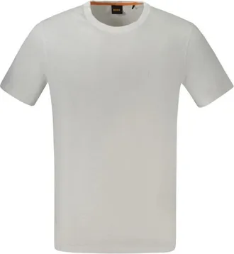 HUGO BOSS Homme, Tops, Blanc, Taille: 2XL T-shirt &agrave; col rond et manches courtes