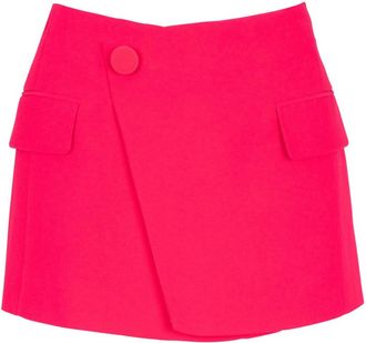 Balmain Femme, Jupes, Rose, Taille: 36 FR Asymmetric Crepe Mini Skirt