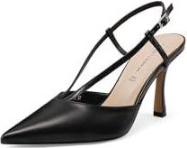 Queen Helena K4513 Escarpins &agrave; talons hauts avec sangle en T pour femme, Noir, 35 EU