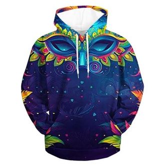 Generic Costume de carnaval - Sweat &agrave; capuche pour homme - Avec cordon de serrage - Sweat-shirt tendance - V&ecirc;tement de f&ecirc;te - Confortable - T-shirt dext&eacute;rieur