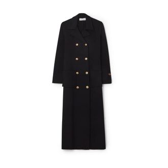 Busnel Femme, Manteaux, Noir, Taille: 46 FR Manteau Capri