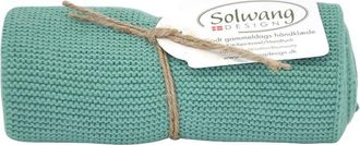 Solwang Küchentuch Sommer GRÜN DUNKEL gestrickt Geschirrtuch Handtuch Baumwolle